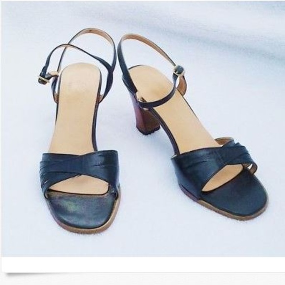 ADIGI | Shoes | Adigi Leather Slingback Sandal Heels Made In Italy ...